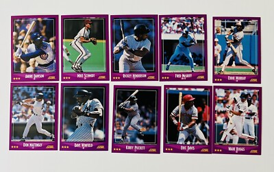 1988 Score Baseball Card Lot of (10) Superstars ALL NEAR MINT -see ...