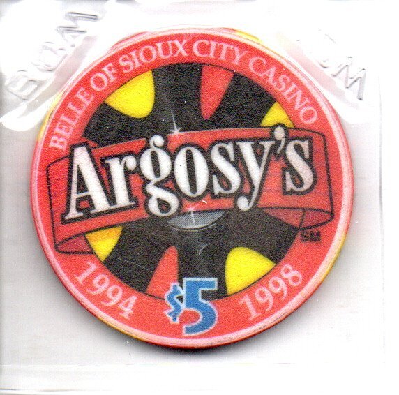 Argosy's Casino Sioux City Iowa 5 Dollar Gaming Chip as pictured | eBay