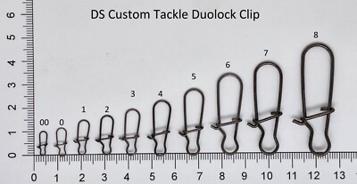 100 pcs Duo-lock clips Snap Stainless Steel Lure Rig Clips fishing clip ...