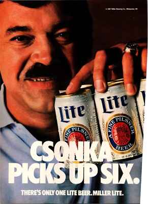 Beer Miller Beer NFL Advertisement Ad 1988 1980's Advertising Print Ad ...