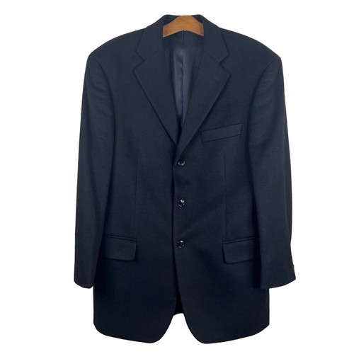 Sarar Pure Cashmere Blazer Jacket Black Suit Career Formal Business Men ...
