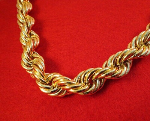 26" HIP HOP 20MM 10KT GOLD PLATED HEAVY RUN DMC ROPE CHAIN NECKLACE | eBay