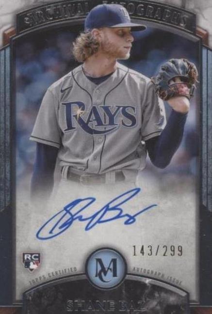 2022 Topps Museum Collection - Archival Autographs Shane Baz #AA-SB ...