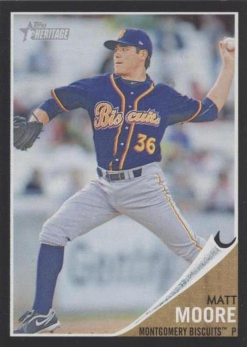 2011 Topps Heritage Minor League Edition - Matt Moore #173 Black Border ...