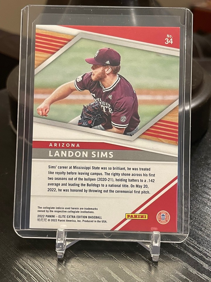 2022 Panini Elite Extra Landon Sims Status #’d 60/499 MINT! | eBay