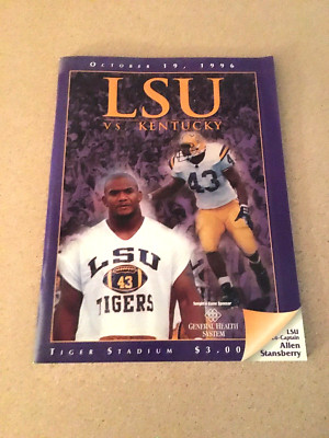 VINTAGE 1996 LSU TIGERS KENTUCKY WILDCATS FOOTBALL PROGRAM ALLEN ...