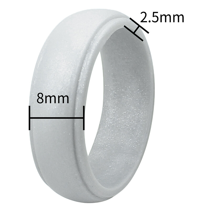 Men Women Silicone Flexible Wedding Ring Rubber Band Sport Gym ...