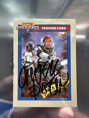 Donald Trump Space Force Card MAGA President SIGNED by Chuck Dixon ...