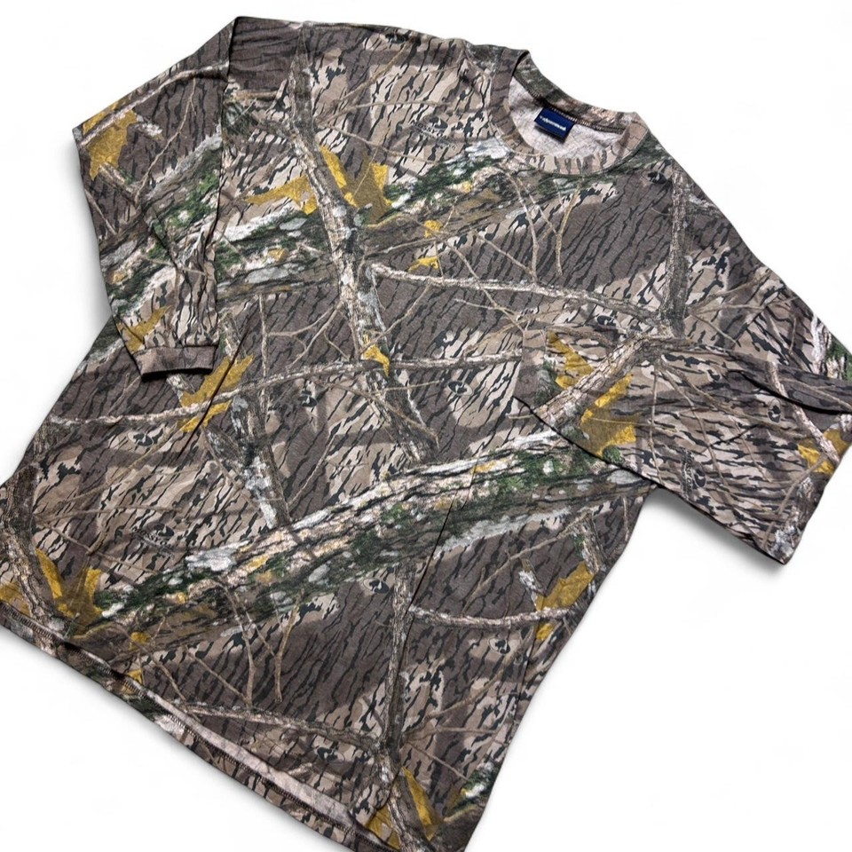 Mossy Oak Shadow Branch Vintage Y2k Long Sleeve T-shirt Camo Hunting ...