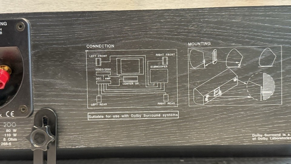 JAMO CENTER 200 CENTER CHANNEL SPEAKER TESTED WORKS GREAT! MADE IN ...