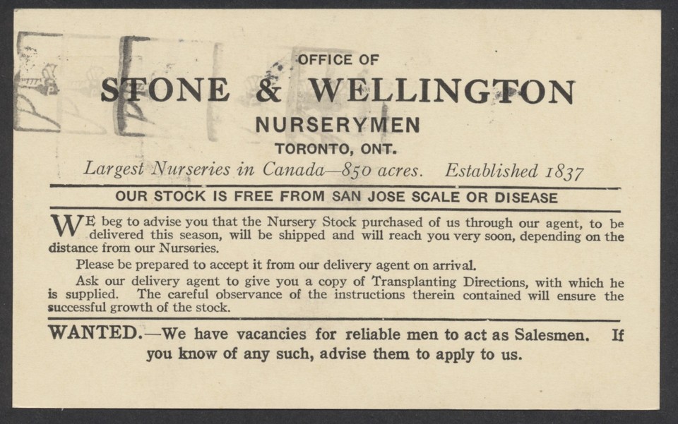 1927 #P50 1c Admiral PSC Toronto Holiday Slogan Stone & Wellington ...