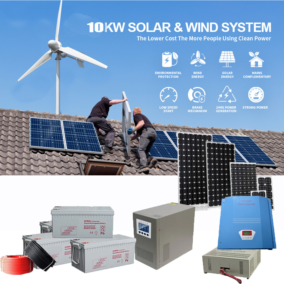 10KW Windrad Solar Komplett Generator mit Inverter Hybrid Laderegler ...
