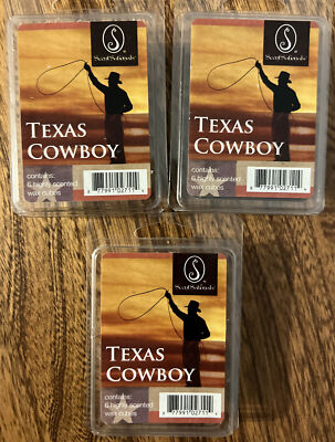 2 Packs ScentSationals TEXAS COWBOY Scented Wax Cubes Melts 2.5 oz ea ...