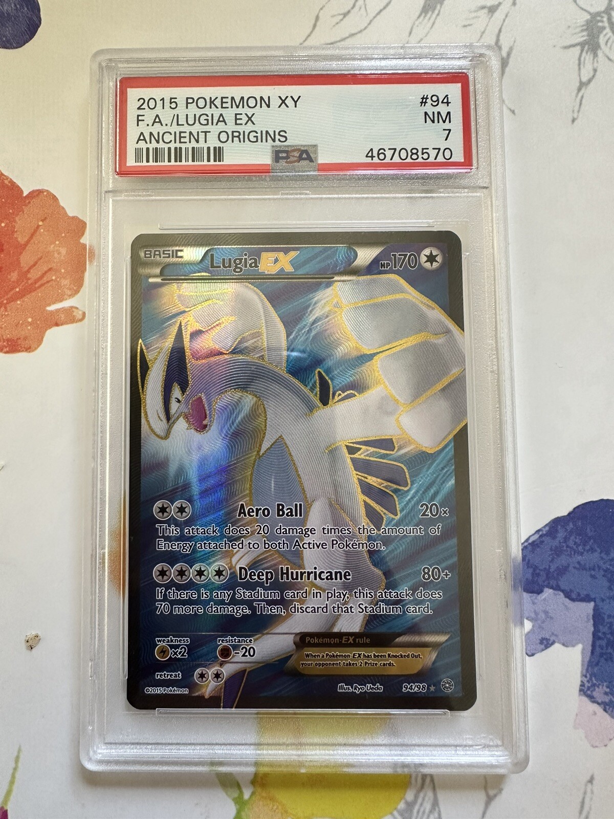 Pokemon TCG Lugia EX 94/98 Full Art Ancient Origins Texture Rare PSA 7 ...