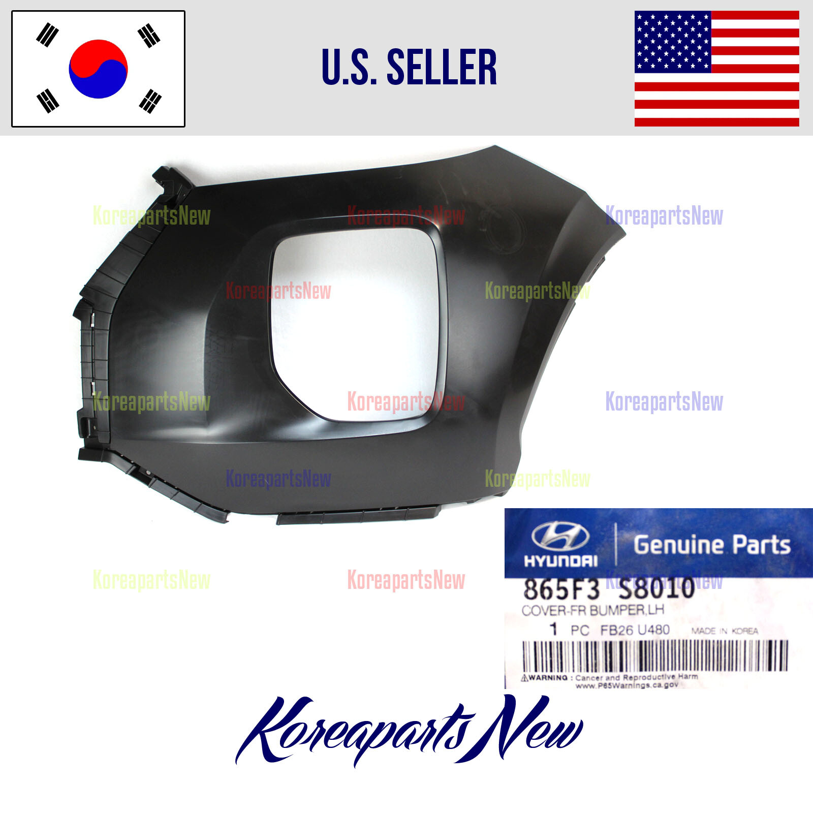 FRONT Bumper Cover Left DRIVER 865F3S8010 ⭐GENUINE⭐ Hyundai Palisade ...