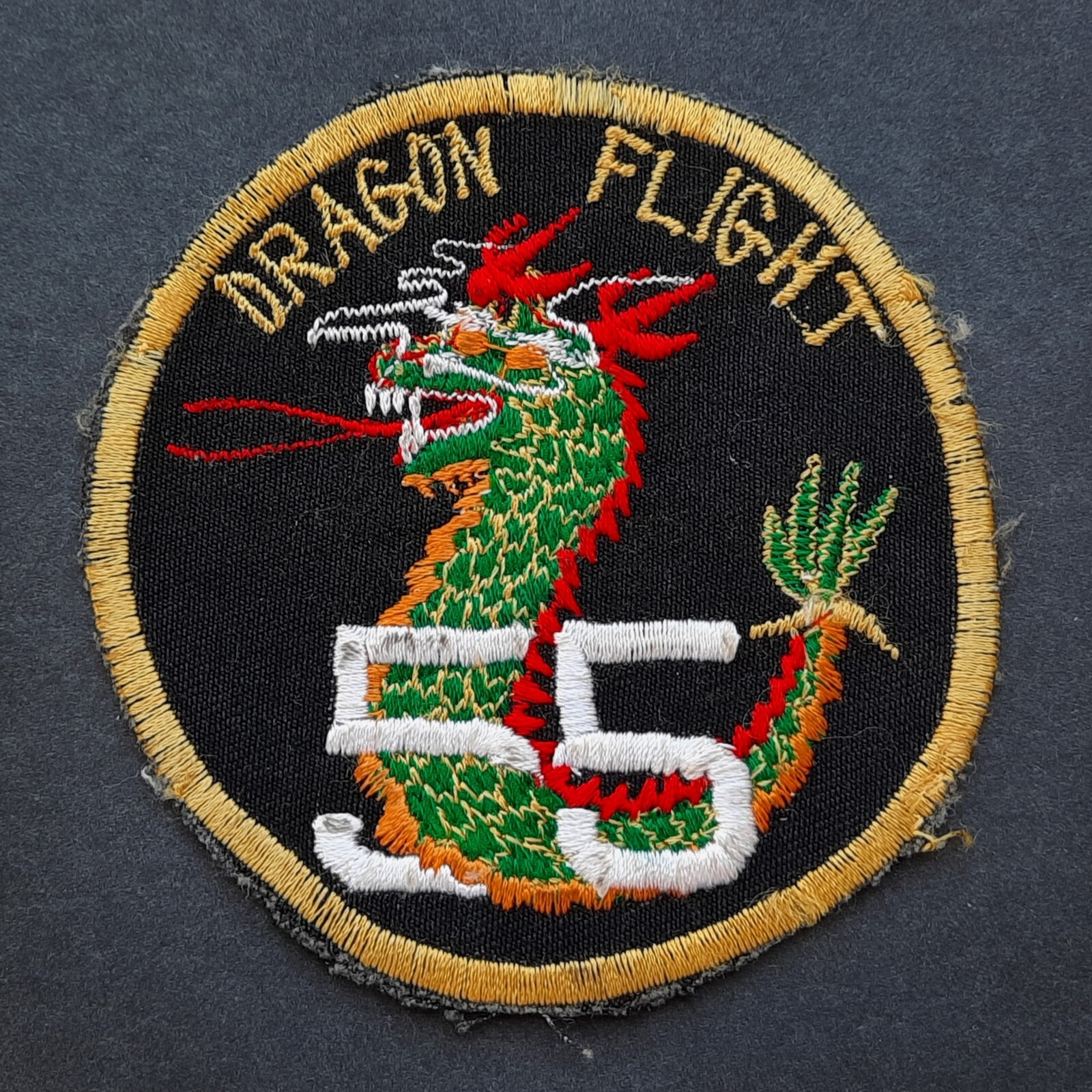 Original US Army Patch 55th Aviation Company Dragon Flight Korea Huey ...