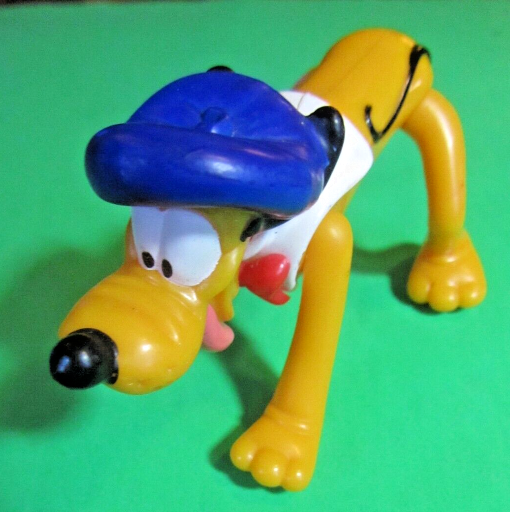 APPROX 4" DISNEY BLUE BERET RED BOW PLUTO JOINTED POSABLE LEGS & HEAD ...