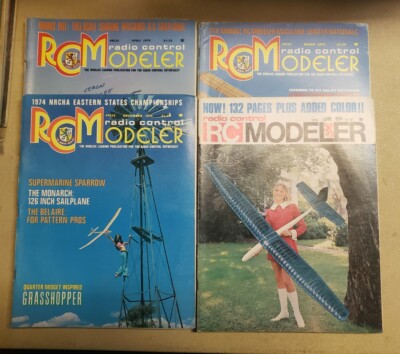 Vintage 4 Issues RC Modeler Model Airplane Magazine Radio Control 1974 ...