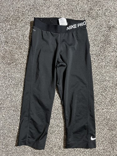 Nike Pro Dri-FIT Black Compression Capri Pants Leggings Girls Size Small S | eBay