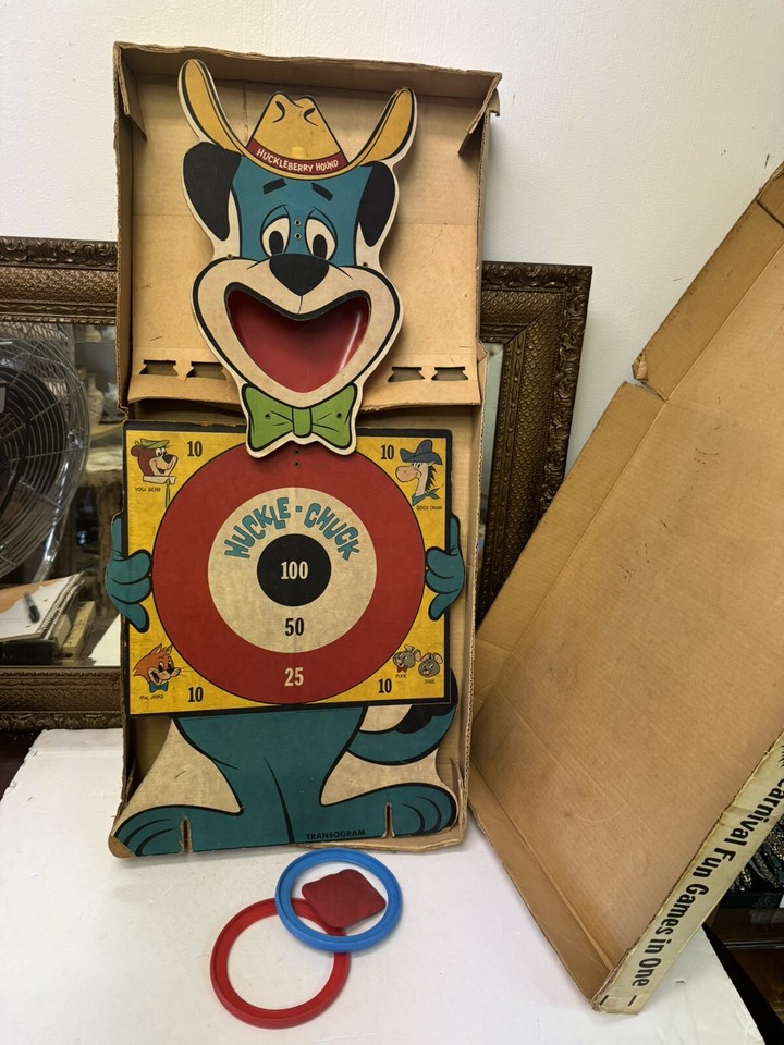 Vintage 1961 Hanna Barbera Huckleberry Hounds Huckle-Chuck 3 Carnival ...