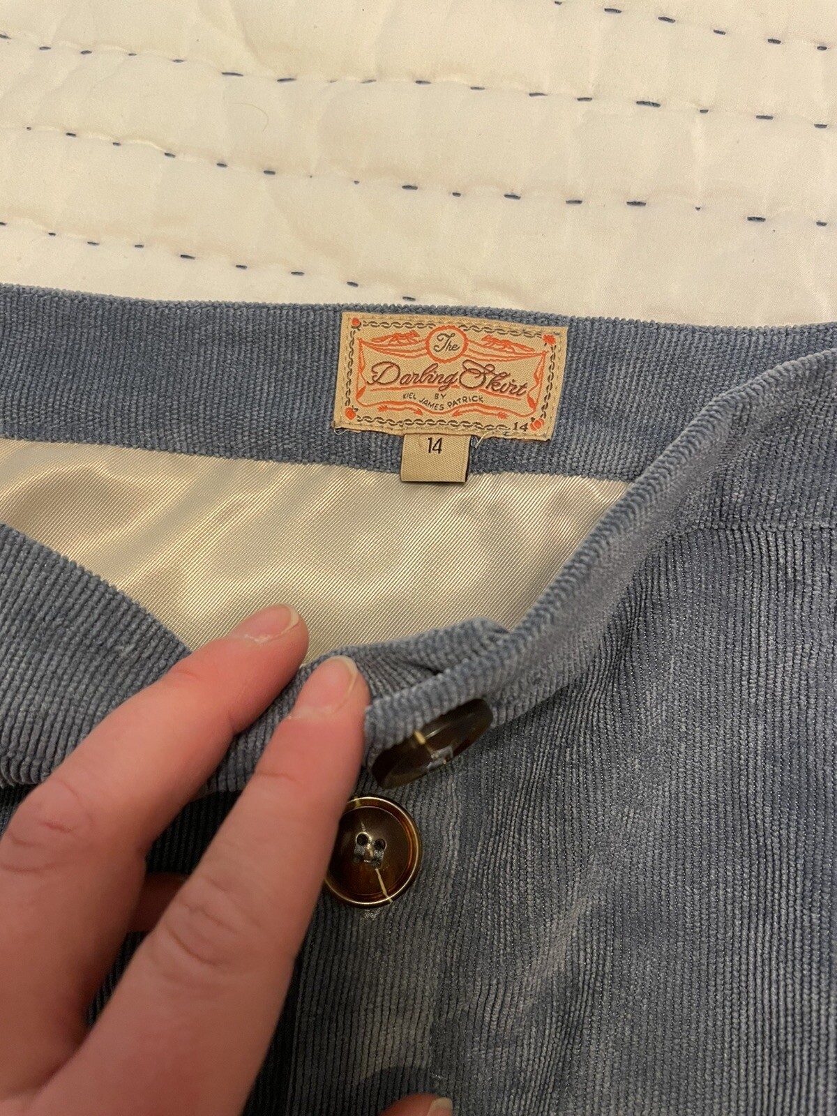 Kiel James Patrick Darling Skirt in Early Grey Size 14 - Gem