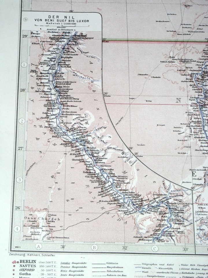 1927 VINTAGE MAP OF EGYPT SINAI NILE DELTA SUDAN / RED SEA / AFRICA | eBay