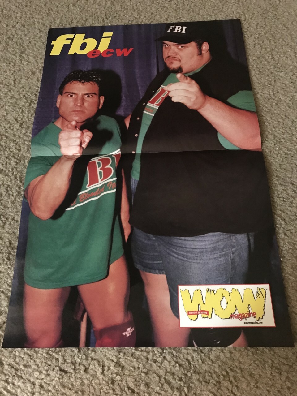FULL BLOODED ITALIANS F.B.I ECW Wrestling Centerfold Poster LITTLE ...