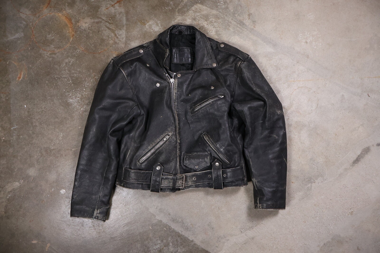 Harley Davidson Leather Jacket Vintage Black Well Wor… - Gem