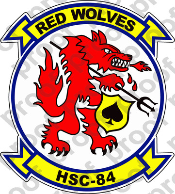 STICKER USN HSC 84 RED WOLVES | eBay