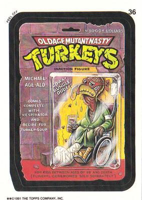 WACKY PACKAGES 1991 Series "MUTANT TURKEYS" #36 Sticker Card | eBay
