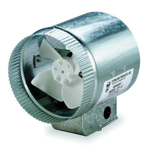 Tjernlund Products Steel 6"D,6.5"H,6"W Inline Duct Fan EF-6 Tjernlund ...
