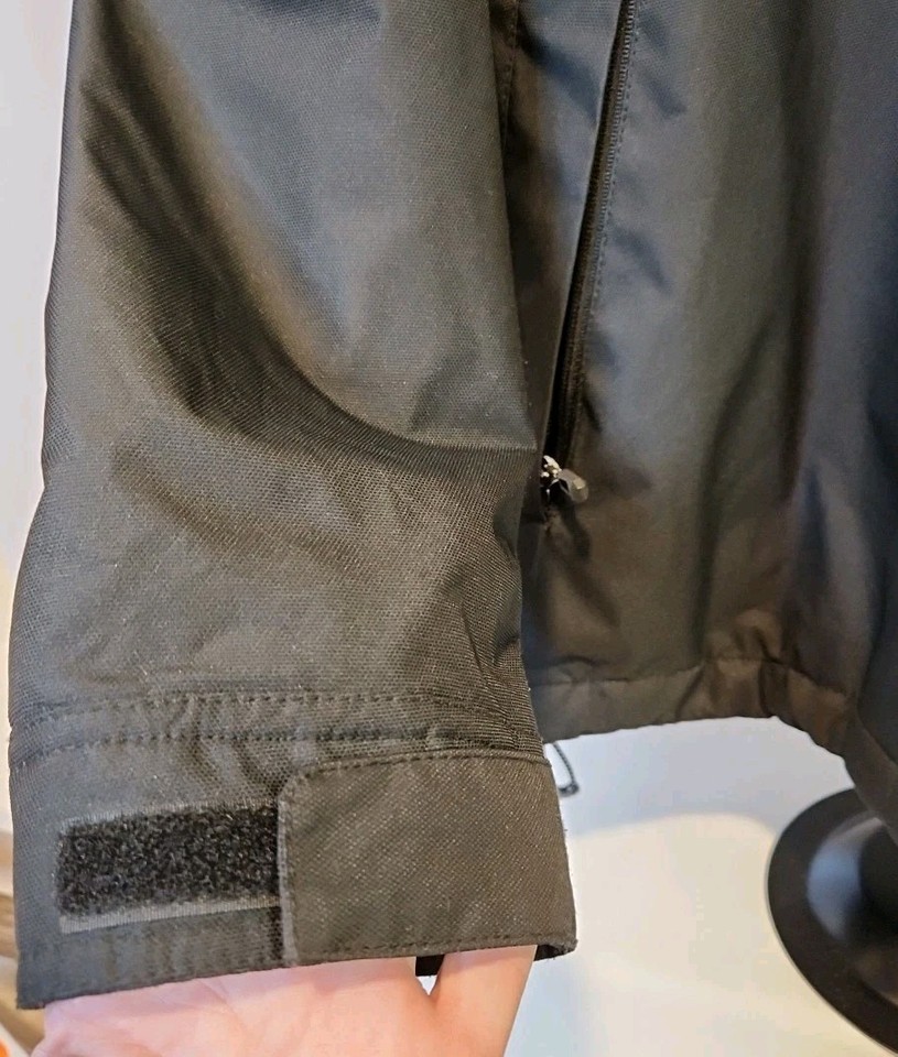 Swiss Tech Jacket Mens Medium Black Coat Full Zip Hooded Parka Pockets ...