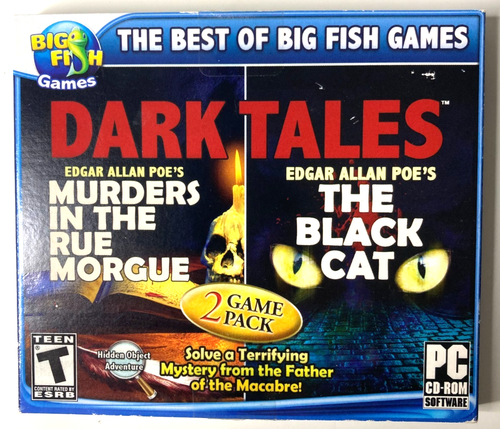 The Best of Big Fish Games Dark Tales Edgar Allen Poe 2 Game Pack PC CD ...