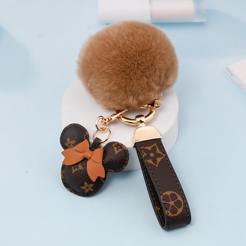 Cute Luxry Leather Keychain Gift - For Handbag, Purse, Backpack, Car ...