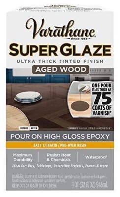 363904 Super Glaze Pour-On High Gloss Epoxy Quart Aged Wood | eBay