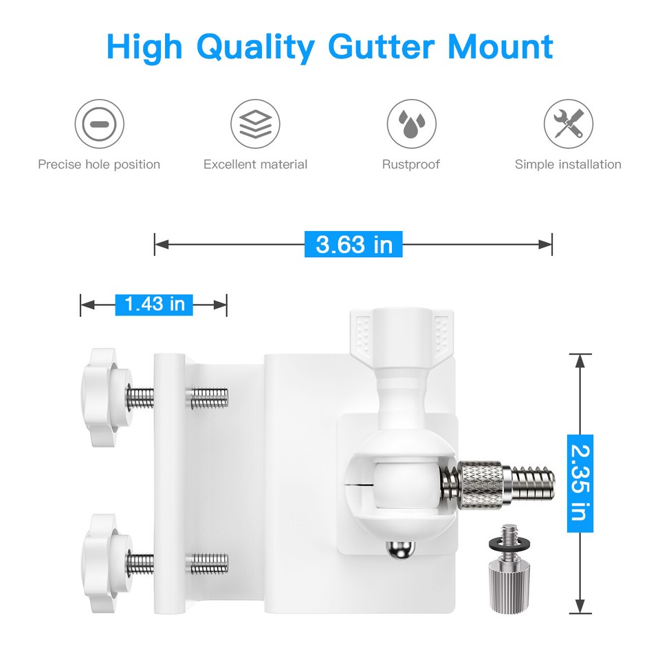 HOLACA Gutter Mount for Ring Spotlight Cam,Ring Spotlight Cam Plus/Pro ...