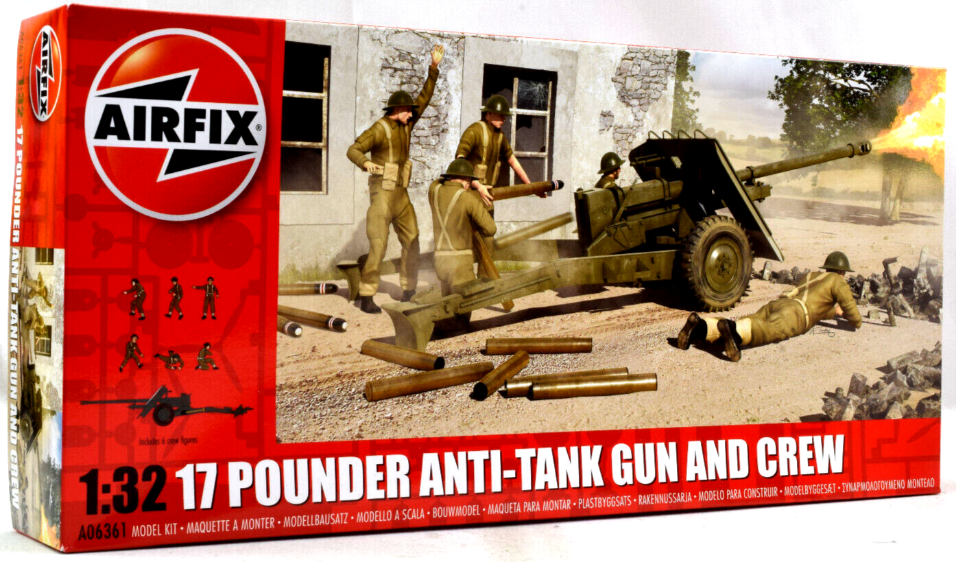 Airfix 17 Pounder Anti-Tank Gun And Crew 1:32 Scale Plastic Model Kit A06361 | eBay