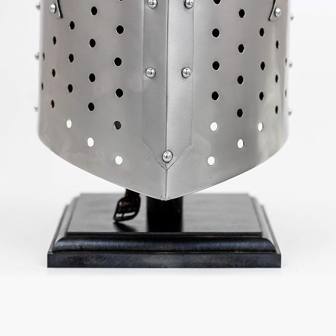 Great Helm Crusader's Steel Brushed Polished Medieval Helmet | Costume ...