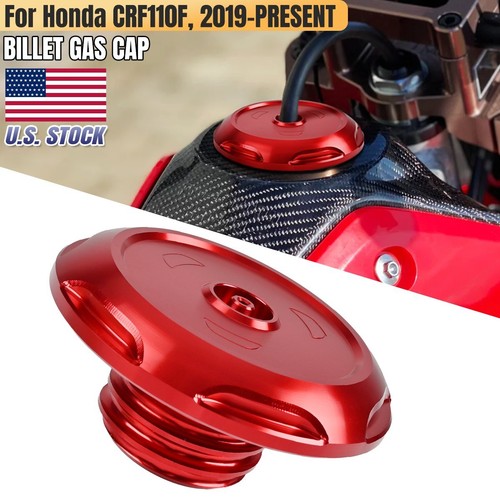Billet Aluminum Red Fuel Tank Gas Cap For Honda CRF110 CRF110F CRF125 ...