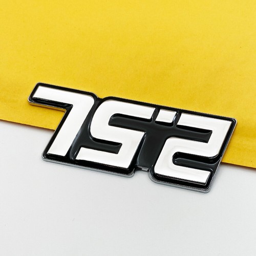 2x Chrome Black Metal 2.5L Car Emblem 3D Logo V6 V8 Engine Badge Racing ...