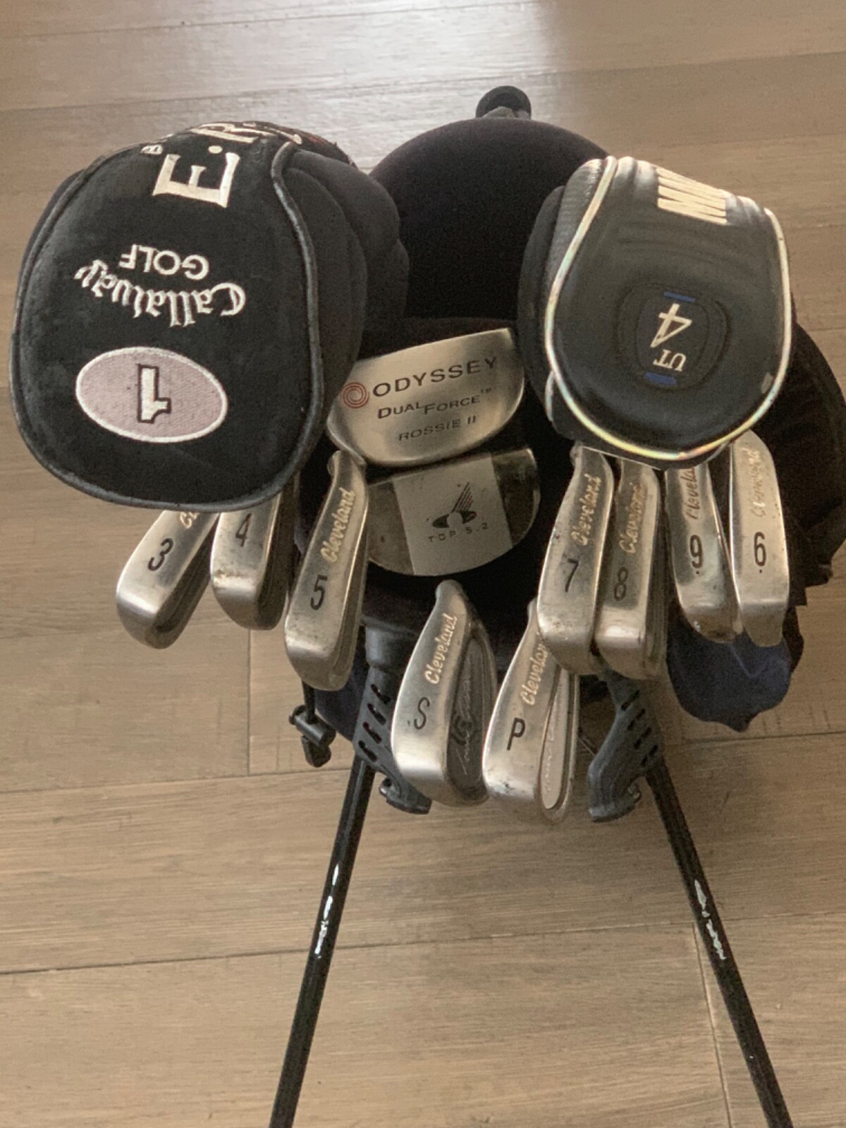 Cleveland Bag w/ Tour action TA5 iron 3-9 RH with PW SW wedges, putter ...