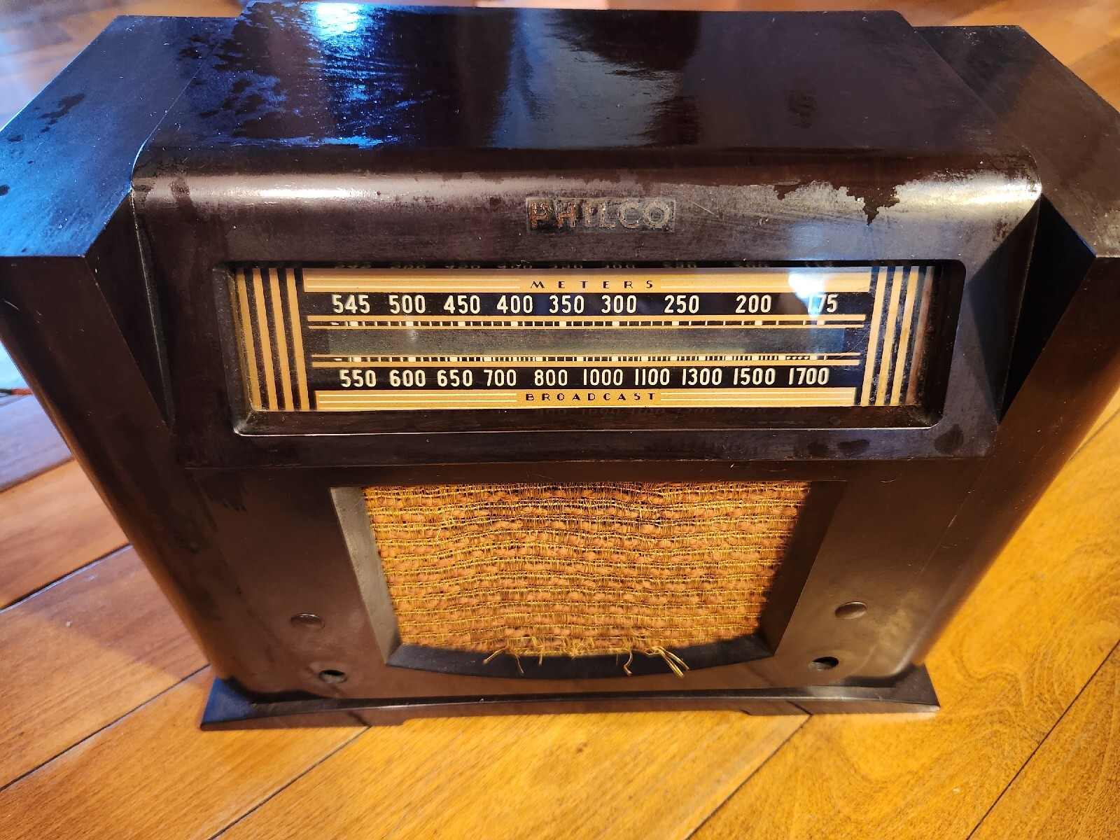 PHILCO 42-121 121 Bakelite Table Top Battery Vacuum Tube Radio For ...