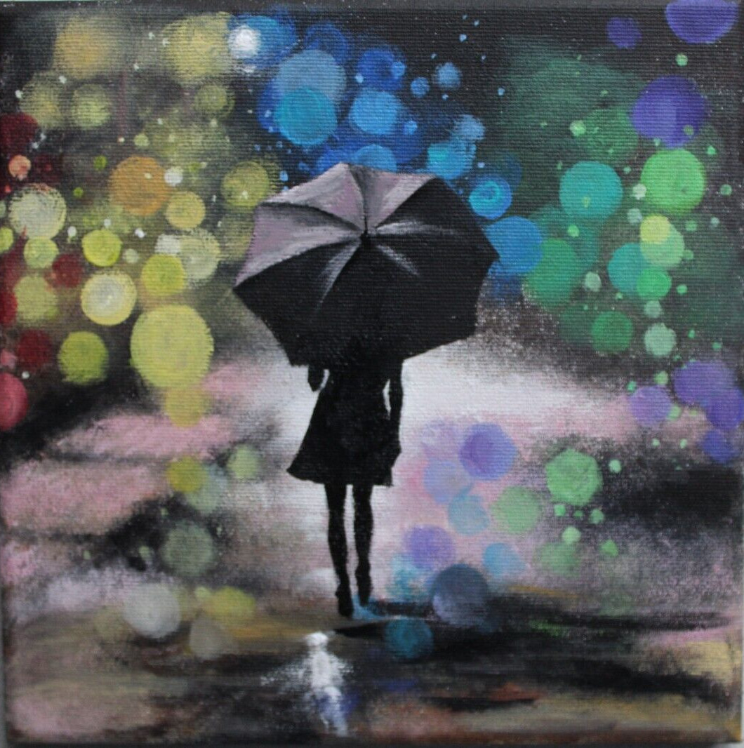 Walking In The Rain Painting
