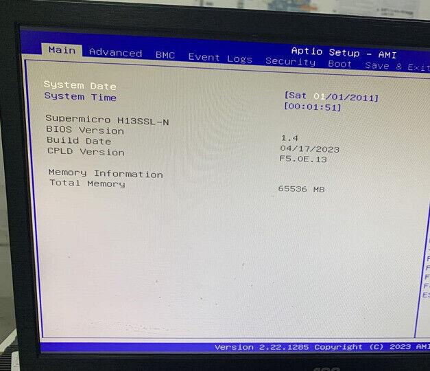 Supermicro H13SSL-N Motherboard With AMD EPYC 9334 QS CPU +64GB RAM+ ...