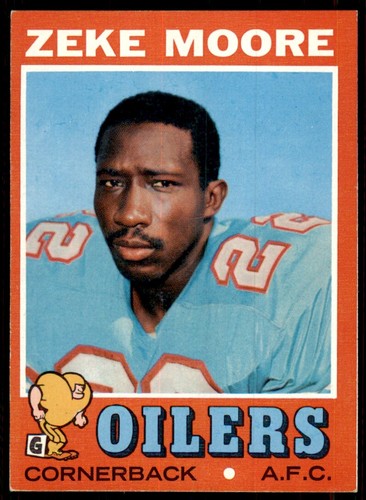 1971 Topps Zeke Moore Rookie Football Houston Oilers #43 | eBay