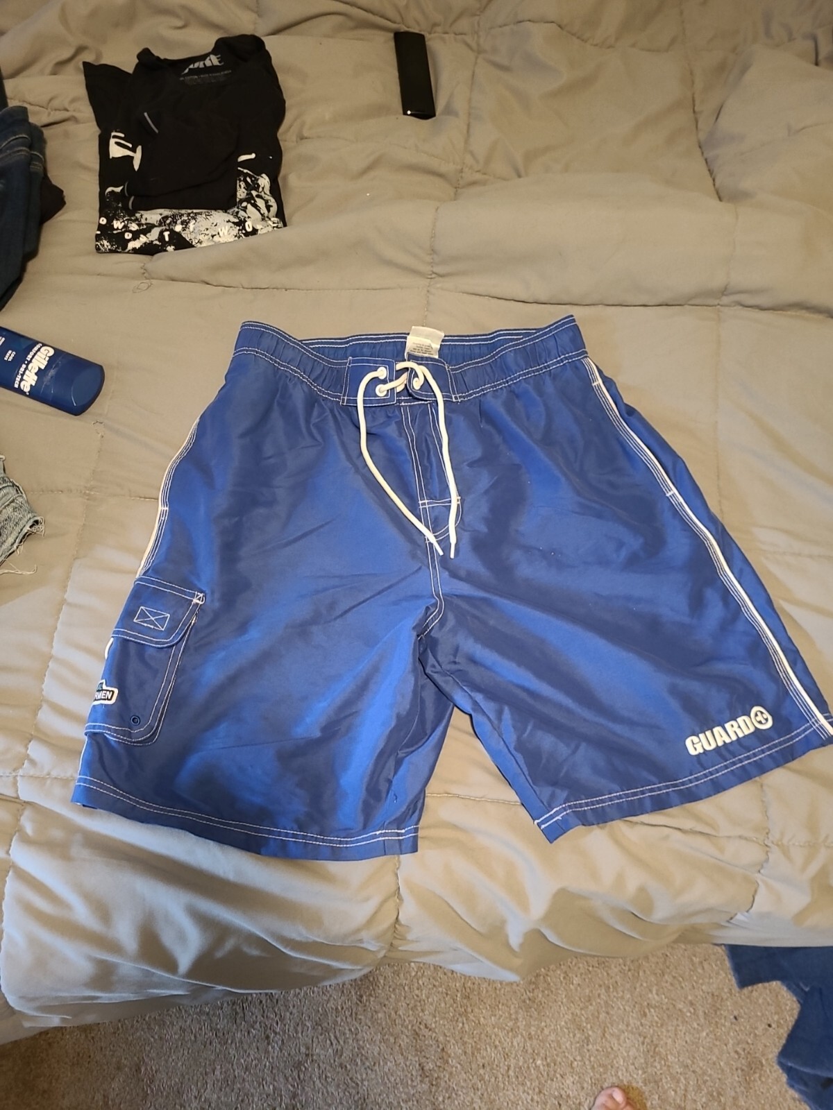 Lifeguard Original Waterman Men’s Size L Swim Board Trunks Shorts Blue ...