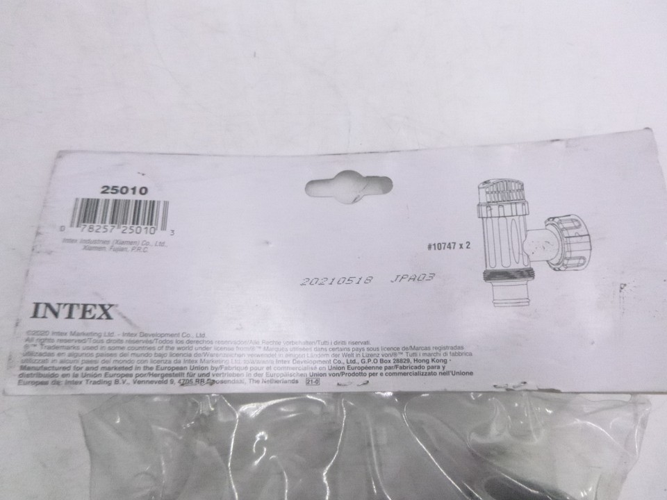 2 Pack Intex 25010 Above Ground Plunger Valves with Gaskets 78257250103 ...