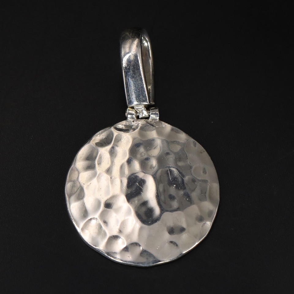 VTG Sterling Silver - MEXICO JRI Hammered Circle Disk Necklace Pendant - 9.5g | eBay