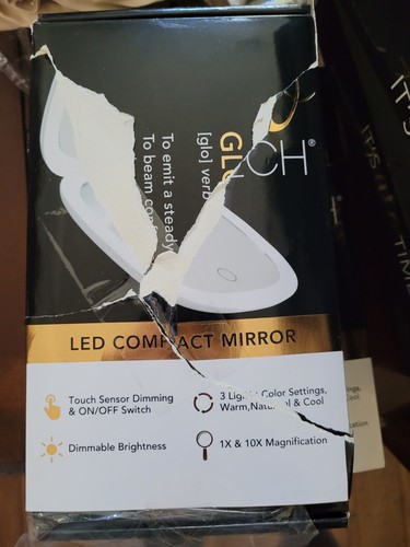 GLO TECH Led Compact Mirror 1X & 10X Magnification - WHITE for sale ...