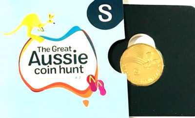2019 Great Aussie Coin Hunt UNC $1 Alphabet Coin, Carded "S" Coin as ...